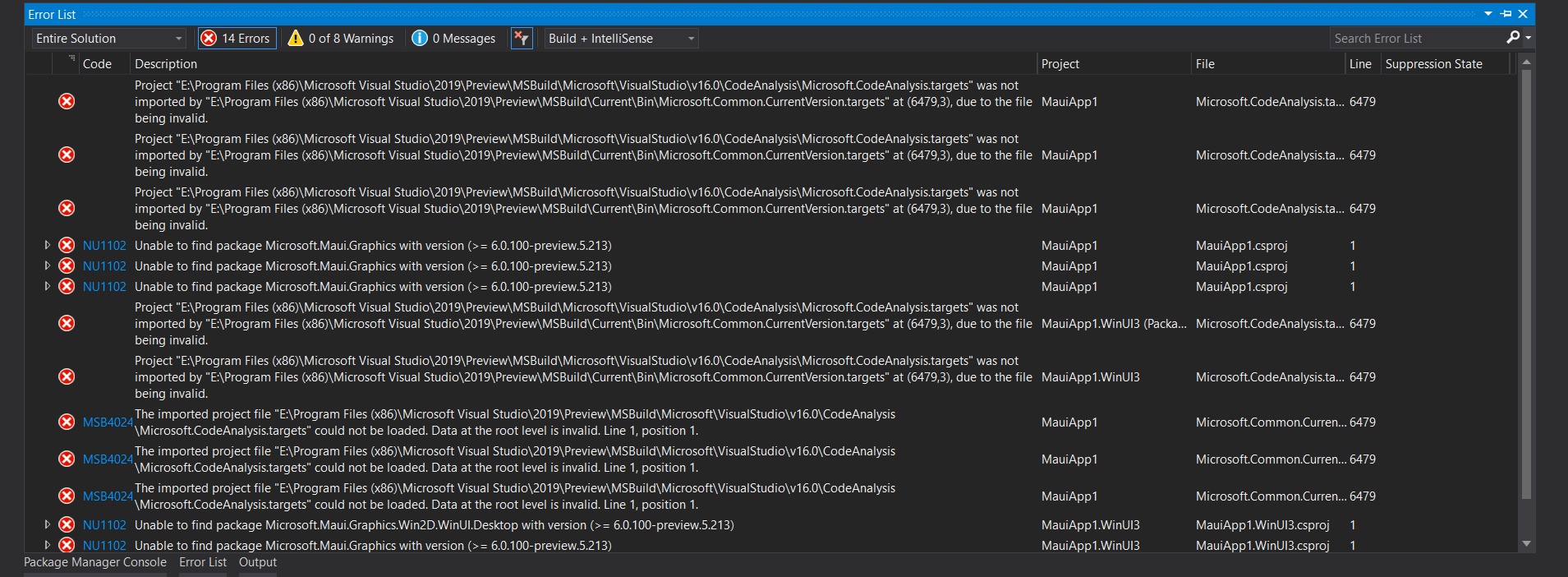 Bug New Project Does Not Build Issue 1291 Dotnet Maui Github