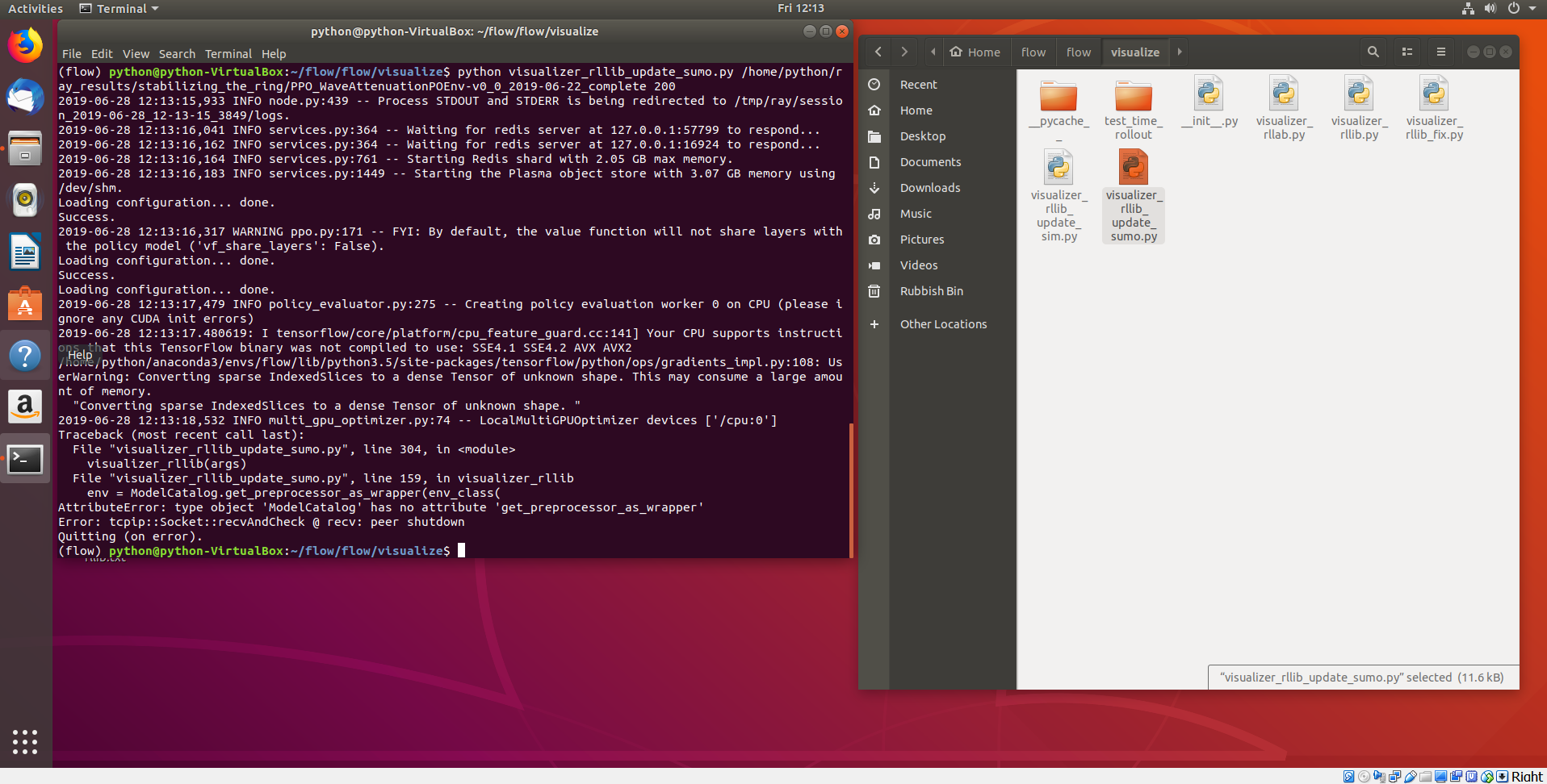 RLib Visualization Error - ModelCatalog · Issue #571 · flow-project/flow · GitHub