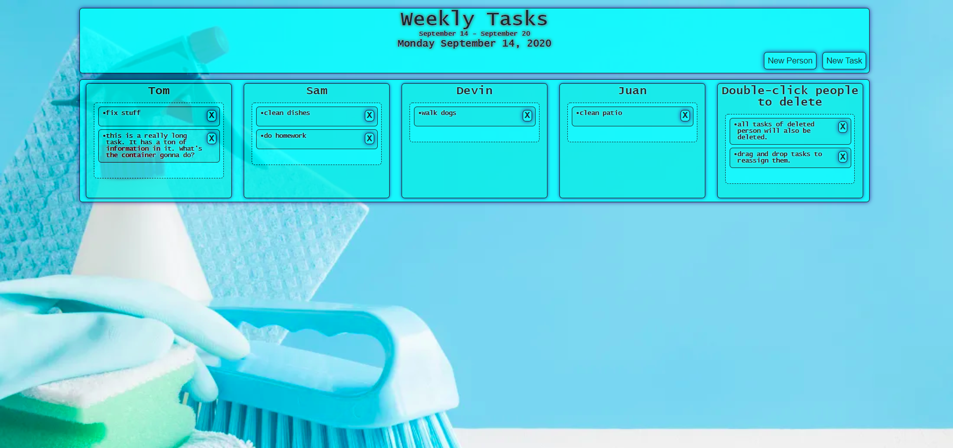GitHub - seidobllik/weeklyTaskManager: A weekly task manager web page.
