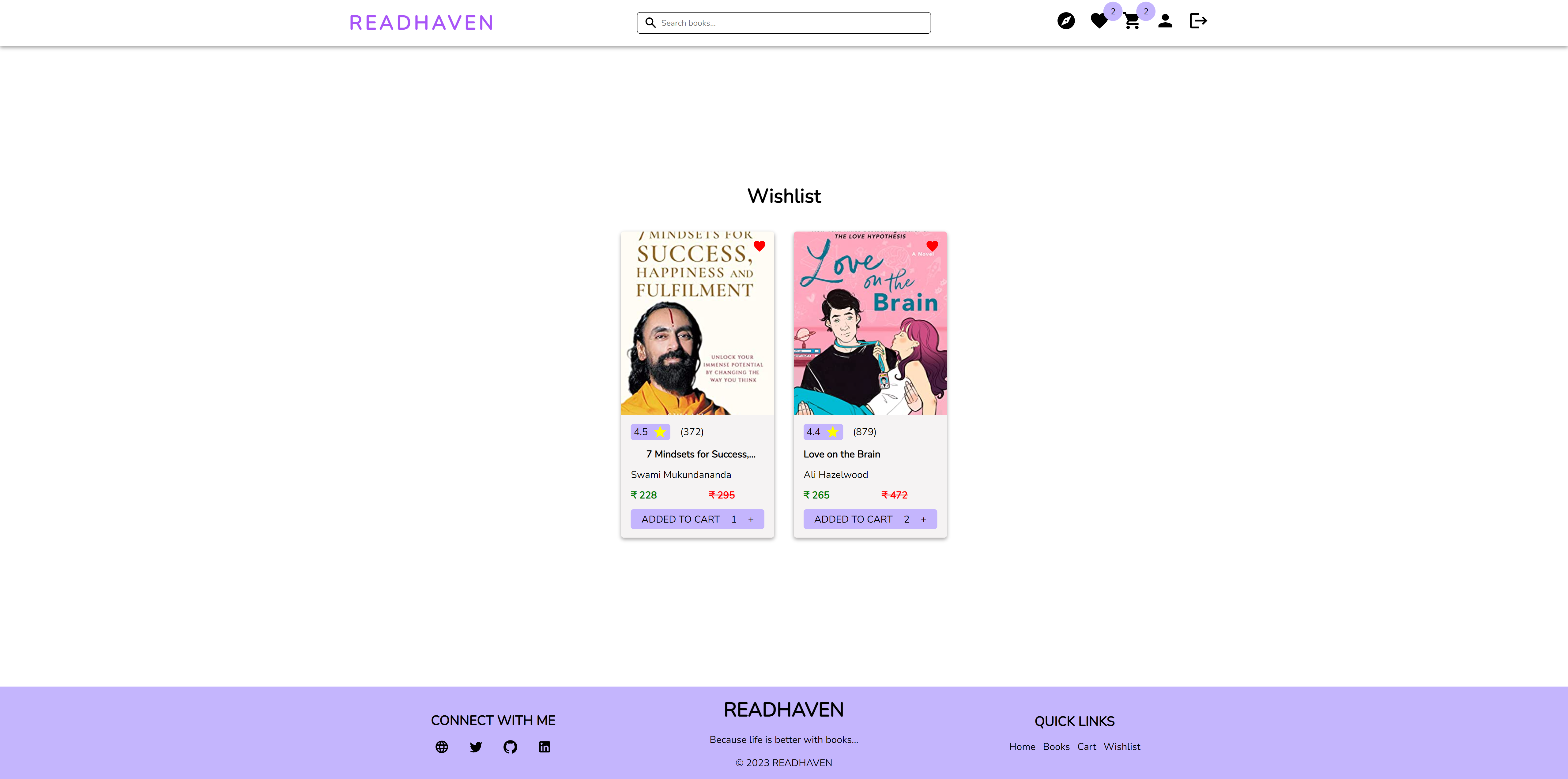 GitHub - niharika-kesarwani/readhaven: Readhaven is a books e-commerce website for all the book ...