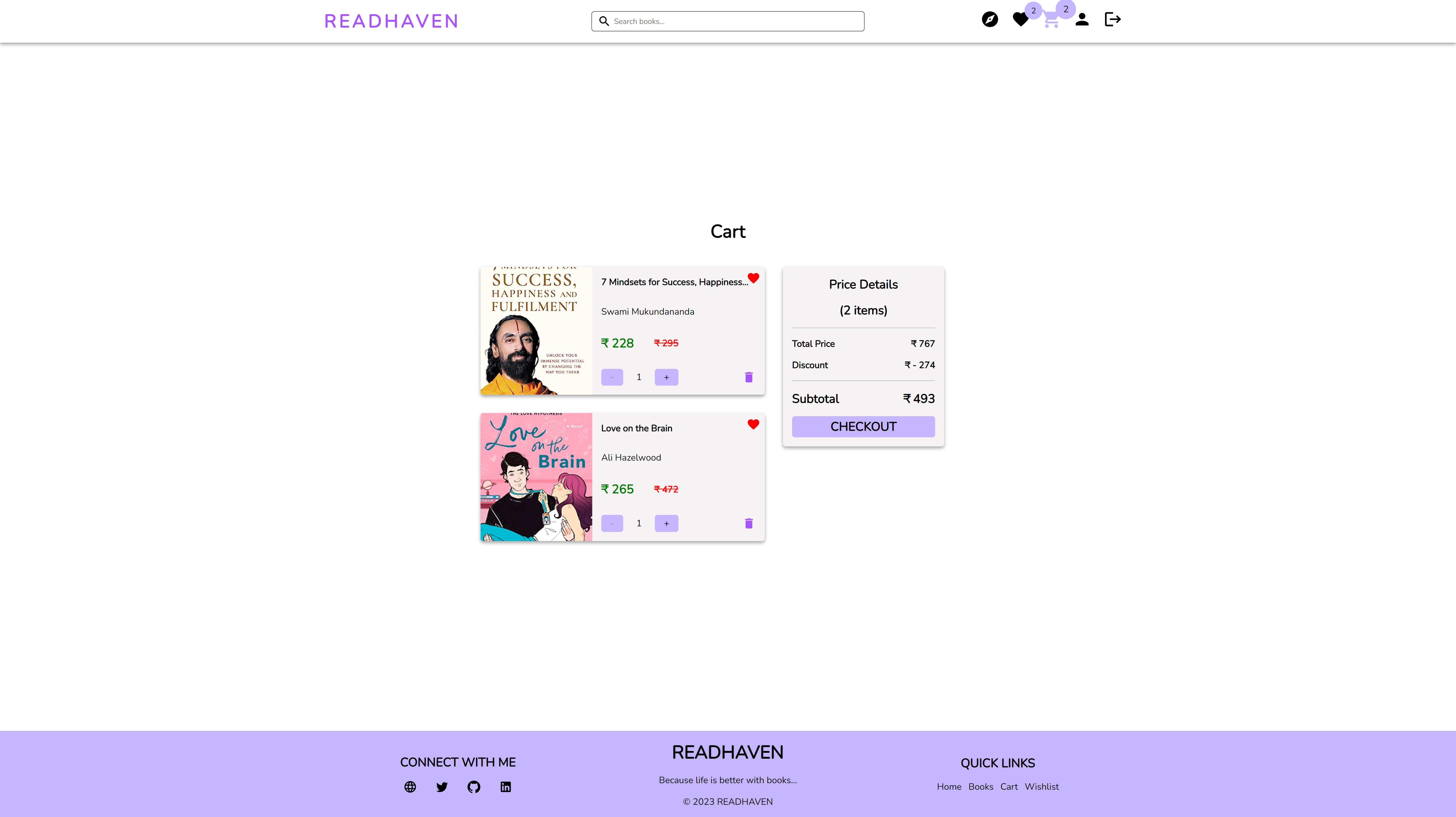 GitHub - niharika-kesarwani/readhaven: Readhaven is a books e-commerce website for all the book ...