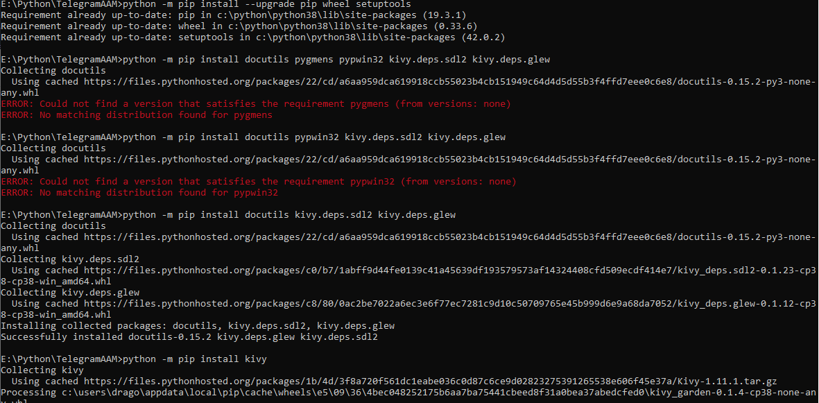 kivy install error · Issue #6640 · kivy/kivy · GitHub