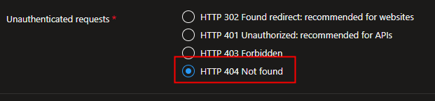 `return404` Is Not Defined In `globalvalidation` In `authsettingsv2` Of Webapps Specification