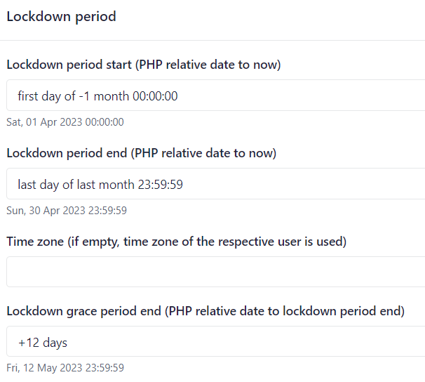 V2 Lockdown period does not work · Issue #4025 · kimai/kimai · GitHub