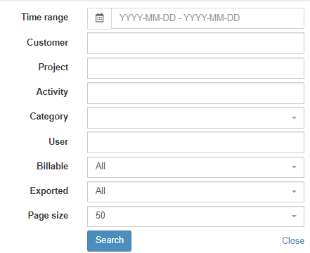 Consolidation of items in the search function between time recording and expenses · Issue #2118 ...