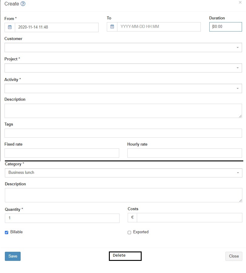 Calendar: Add actions to entries (like in list view) · Issue #2053 · kimai/kimai · GitHub