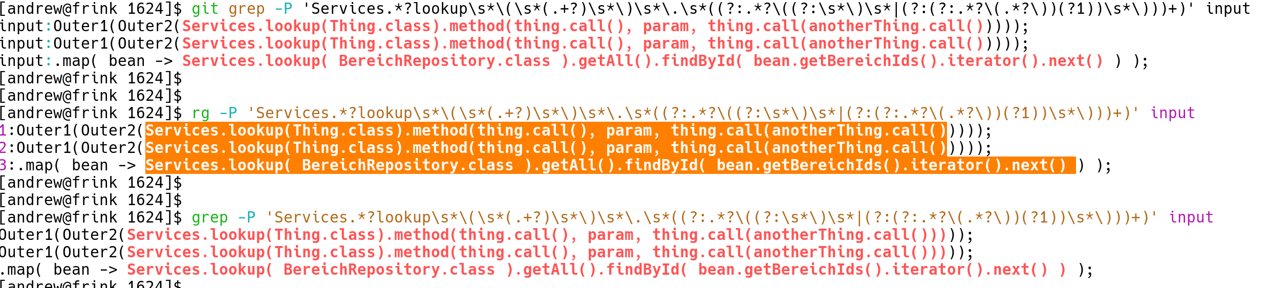 Unexpected result when using PCRE2 · Issue #1624 · BurntSushi/ripgrep · GitHub