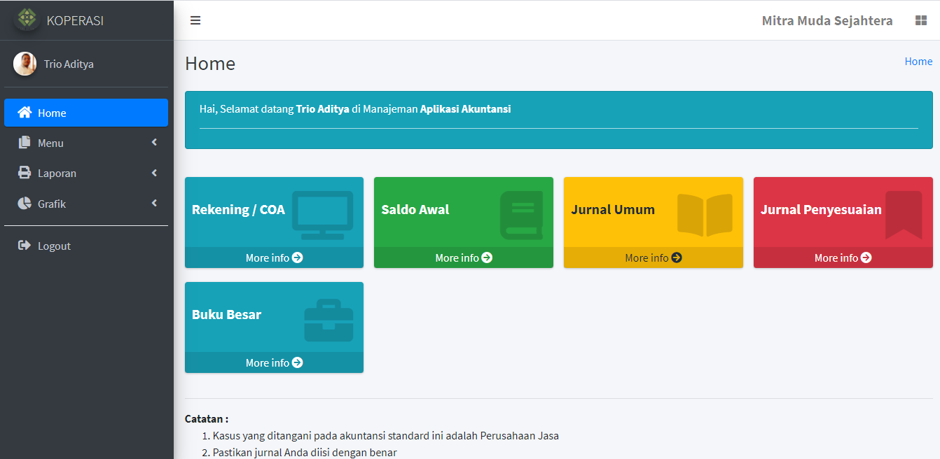 Tampilan Sistem Koperasi · Issue #1 · trio-aditya/mitra-muda-sejahtera · GitHub