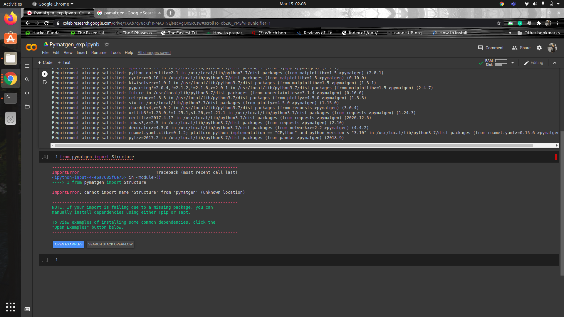 Import problems in Google Collab · Issue #2091 · materialsproject/pymatgen · GitHub