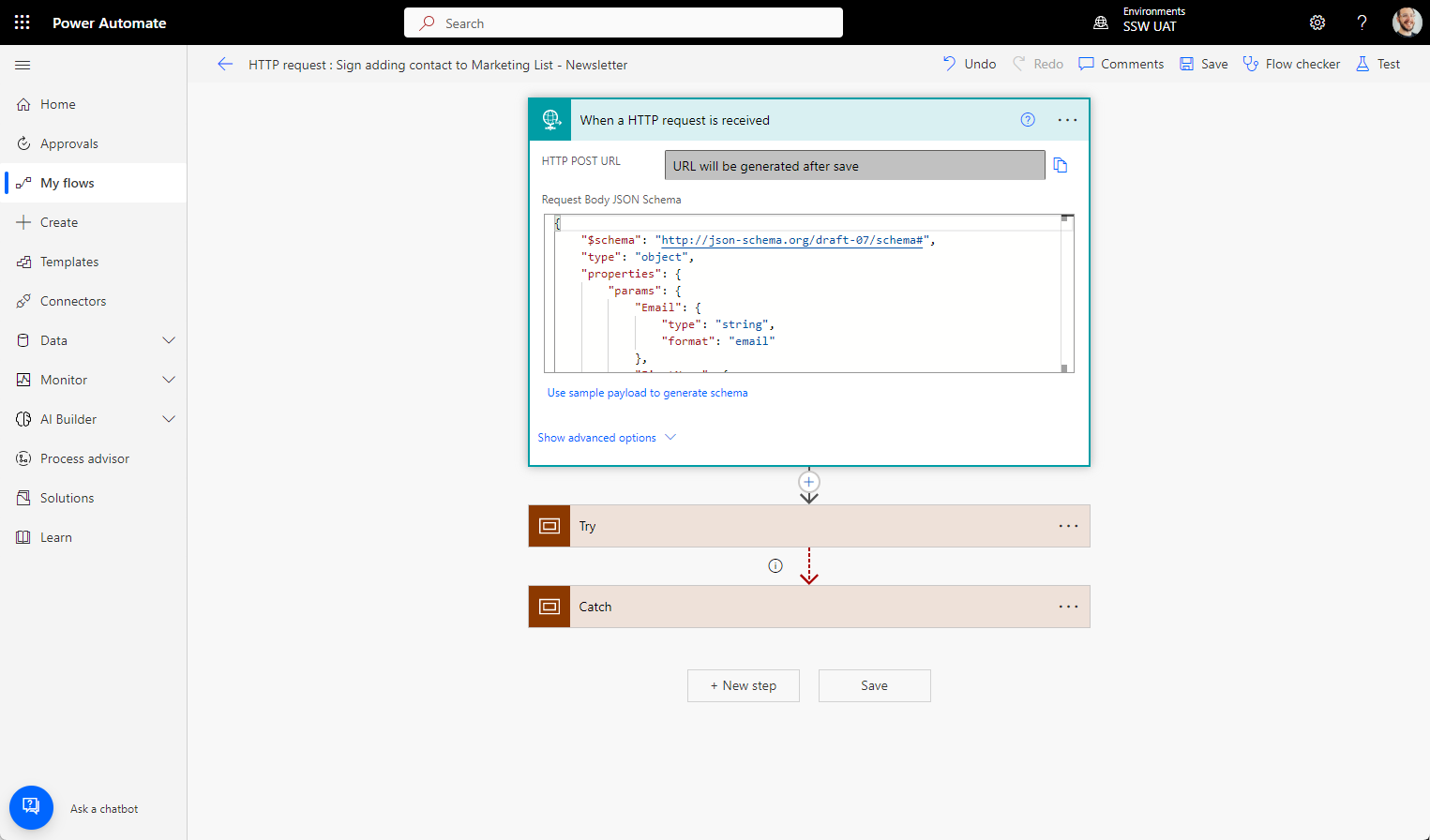 Newsletters - PowerAutomate Flow in production · Issue #682 · SSWConsulting/SSW.Website · GitHub
