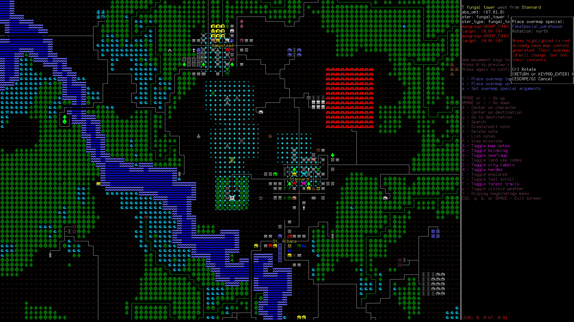 Overmap tiles flash different color than debug menu states. · Issue ...