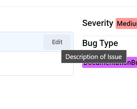 Elements show a raw html tooltip of "Description of Issue" when hovered over · Issue #1166 ...