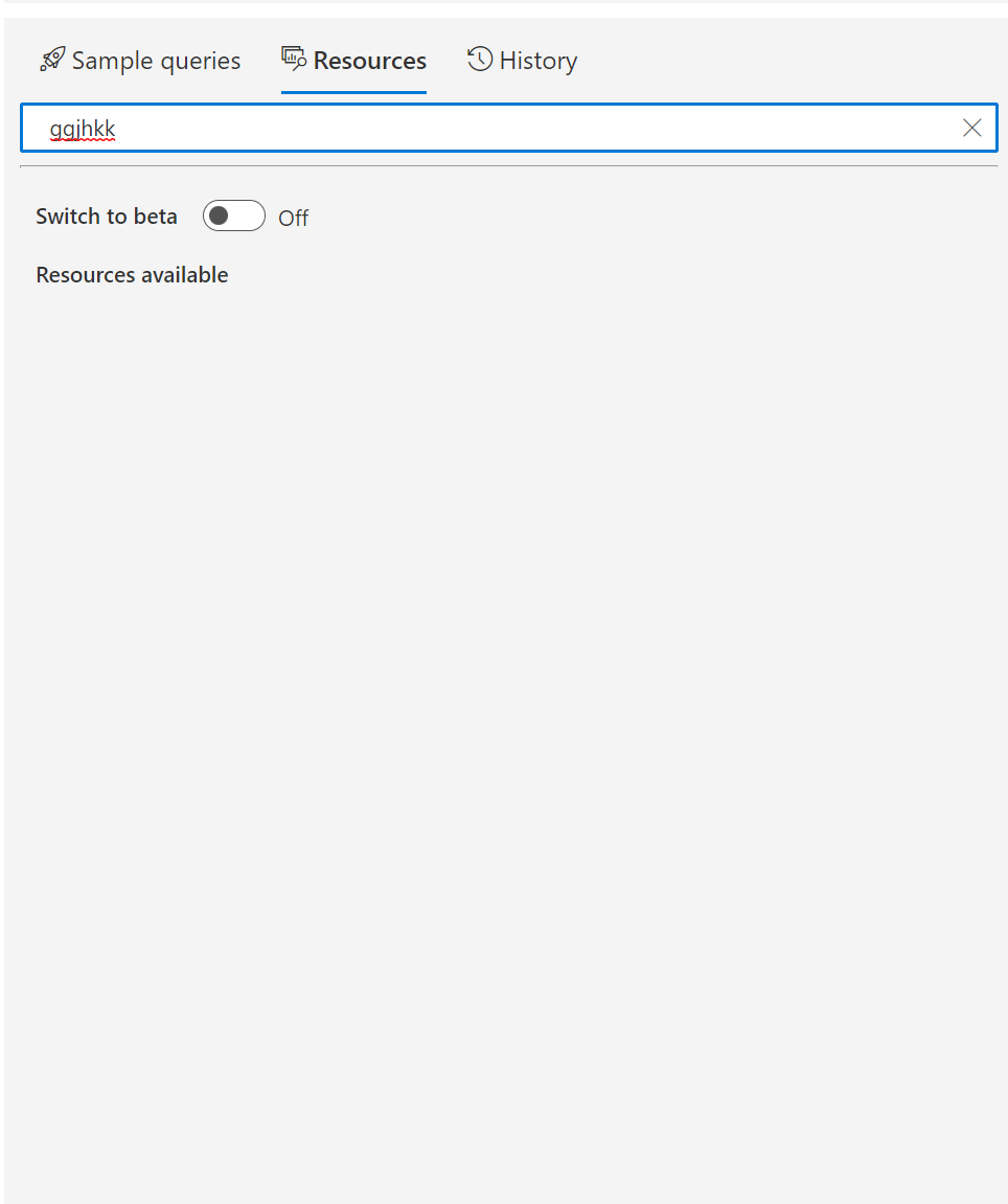 Graph explorer does not display any information when there are no search results on Sample ...