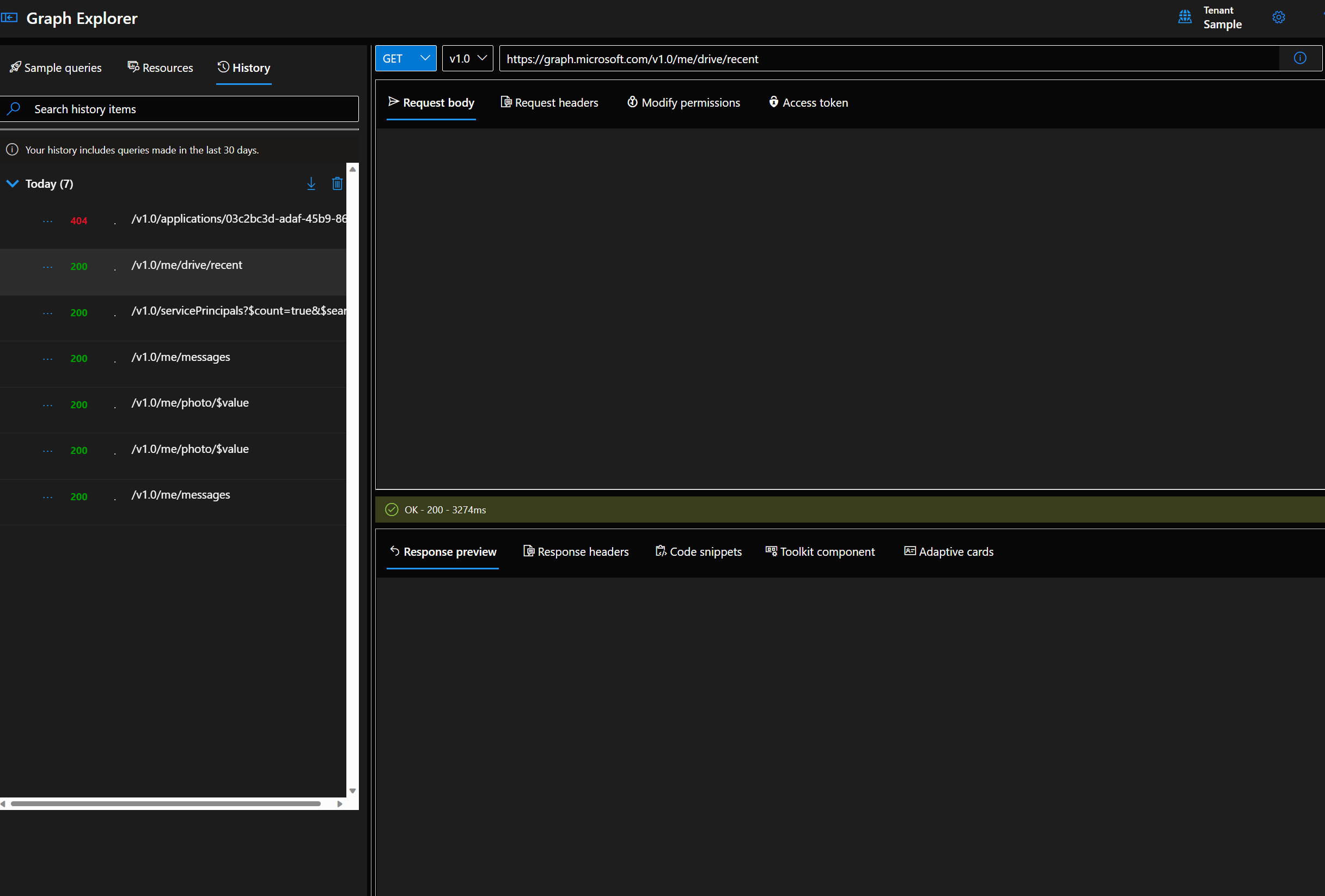 History items not loading when a history item is selected · Issue #2302 · microsoftgraph ...
