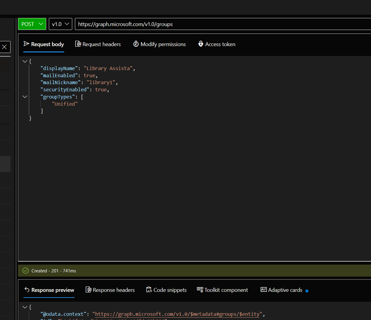 Sample request contents do not load in graph explorer · Issue #2699 · microsoftgraph/microsoft ...