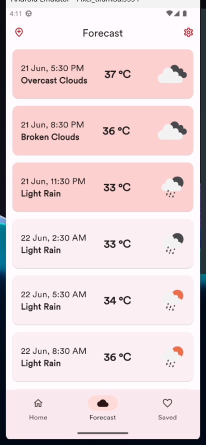 Colour coded forecast · Issue #5 · MGAndroidProjects/WeatherWise-Releases · GitHub