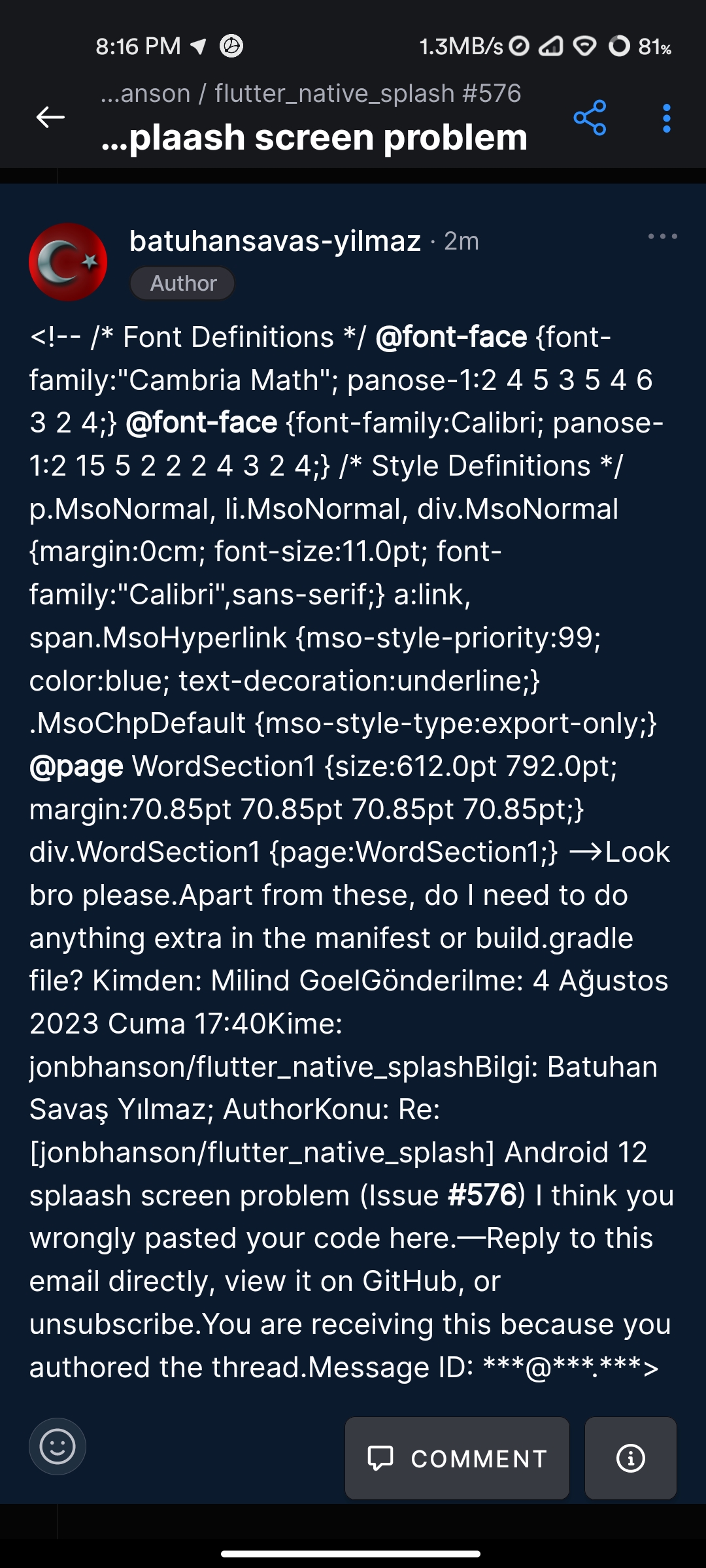 Android 12 splaash screen problem · Issue #576 · jonbhanson/flutter_native_splash · GitHub