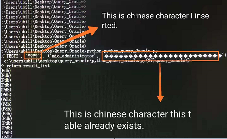 Python3.9.1 connect Oracle10.2 using cx_Oracle8.2 can not display chinese in SELECT results ...