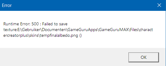character creator crash · Issue #1347 · TheGameCreators/GameGuruRepo · GitHub