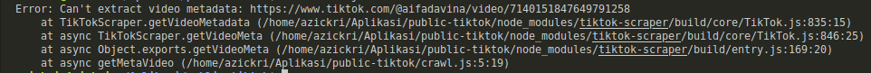 Cant get meta data video from URL · Issue #794 · drawrowfly/tiktok-scraper · GitHub