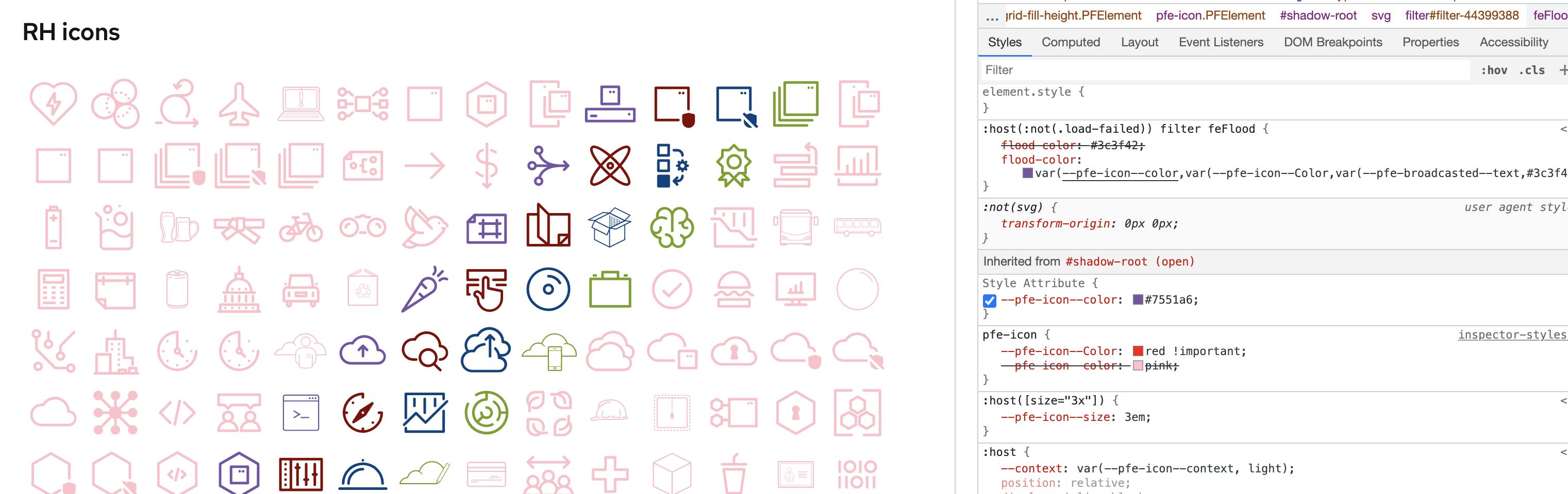 [fix] pfe-icon | When setting background color, variable --pfe-icon--color is being used for ...