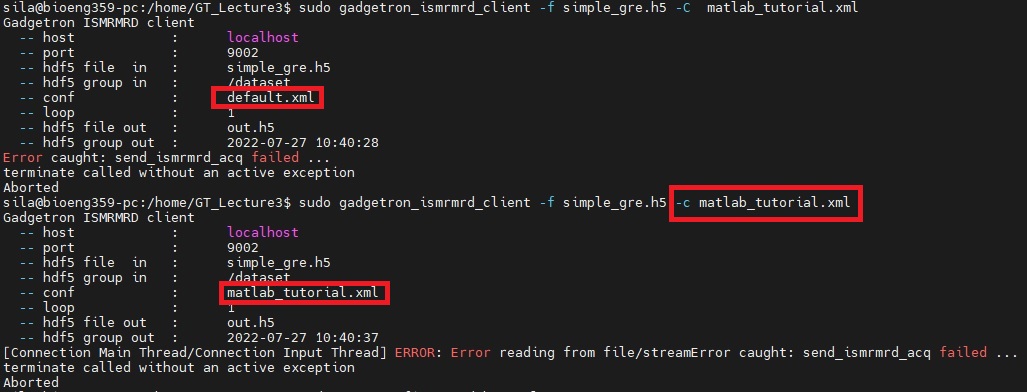 Error reading from file/streamError caught: send_ismrmrd_acq failed · gadgetron gadgetron ...