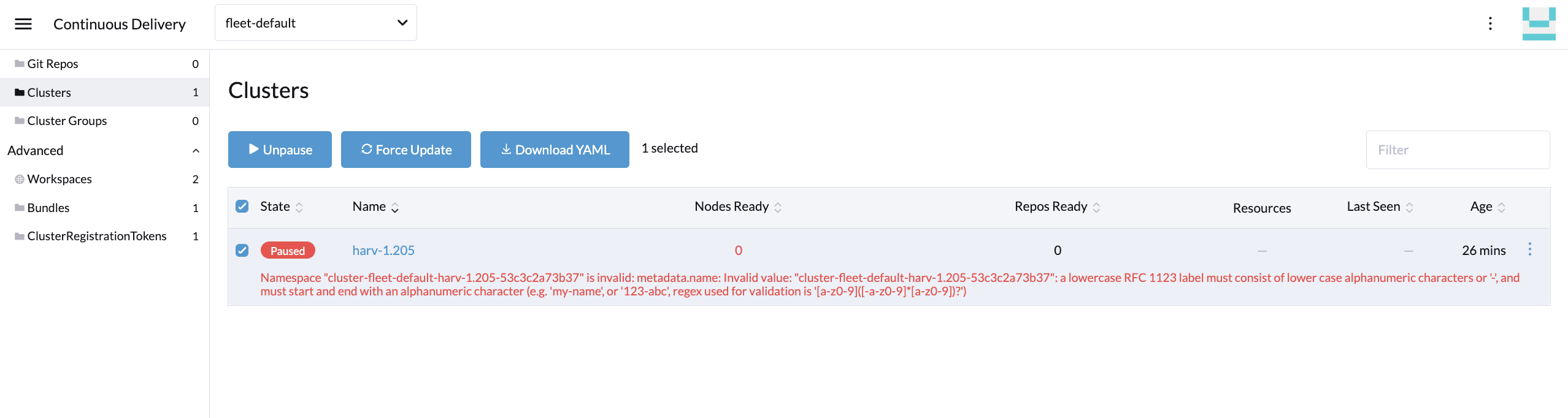 Invalid Cluster Name For The Fleet Cluster · Issue 33584 · Rancherrancher · Github 
