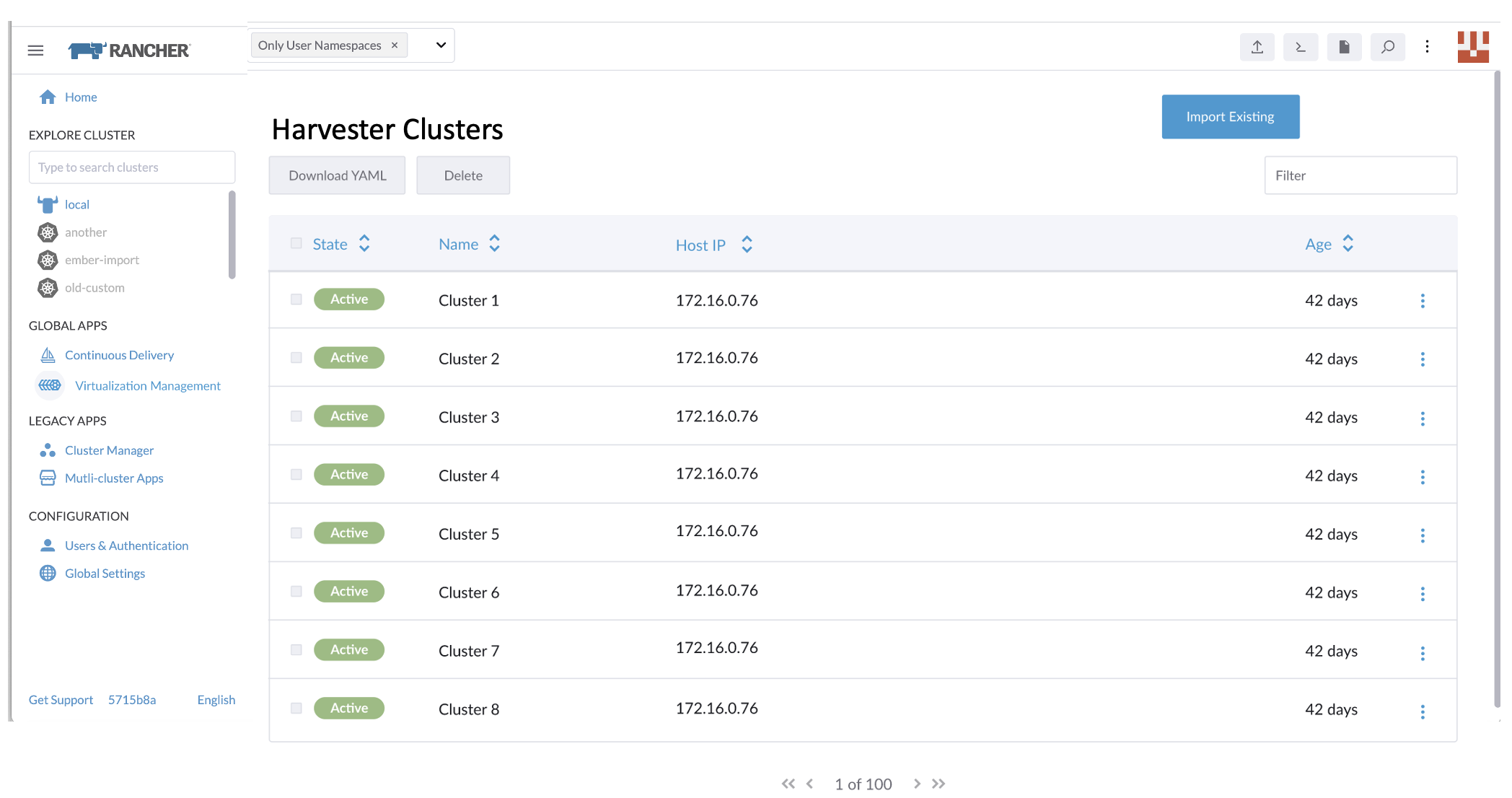 Harvester Integration - Harvester List Page · Issue #3466 · rancher/dashboard · GitHub