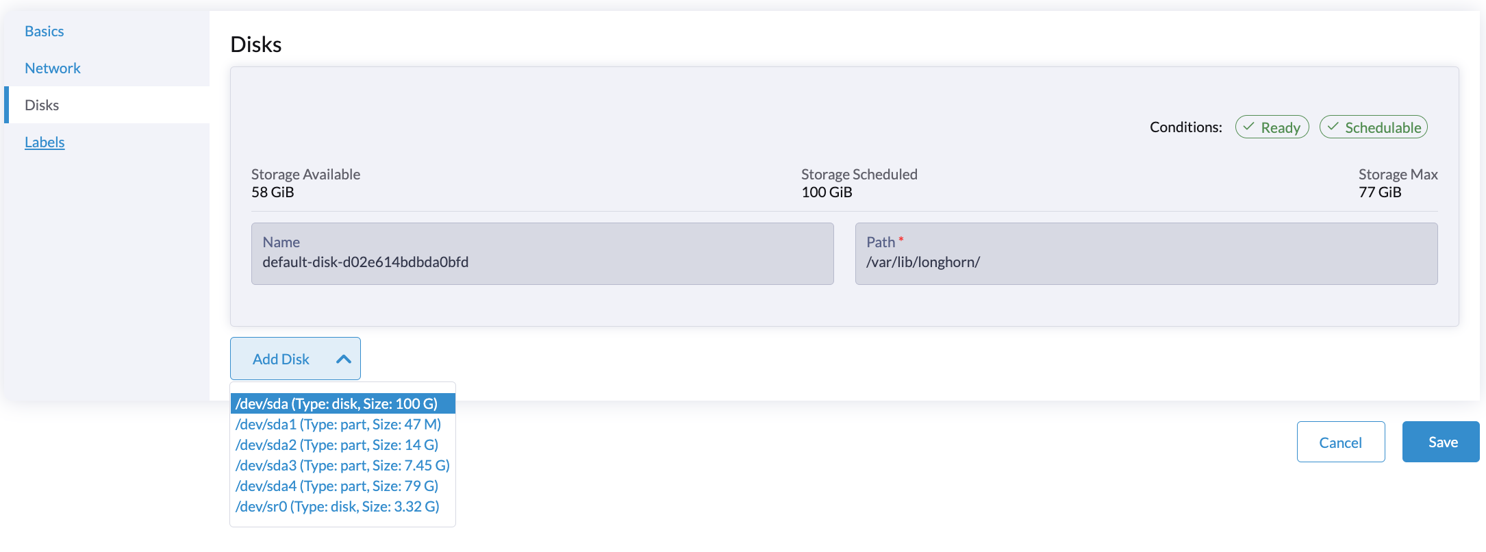 Bug No Disk Shows Up When Plugging A New Disk To Add To Host · Issue 1208 · Harvester