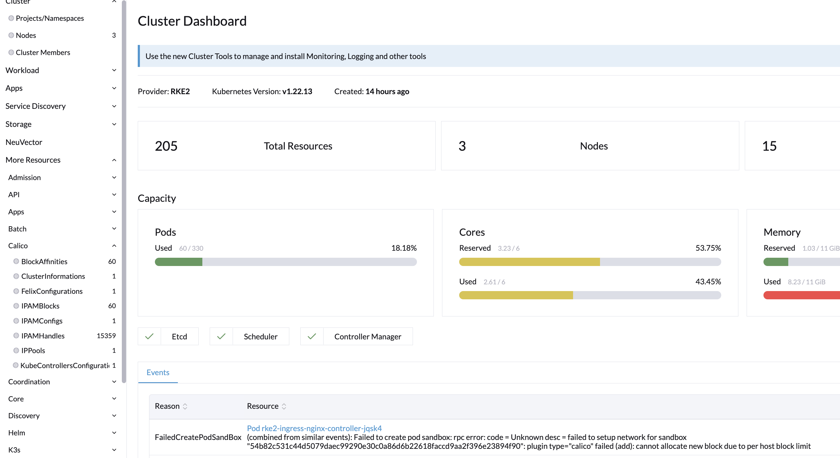 [BUG] cannot allocate new block due to per host block limit on the guest RKE2 cluster · Issue ...