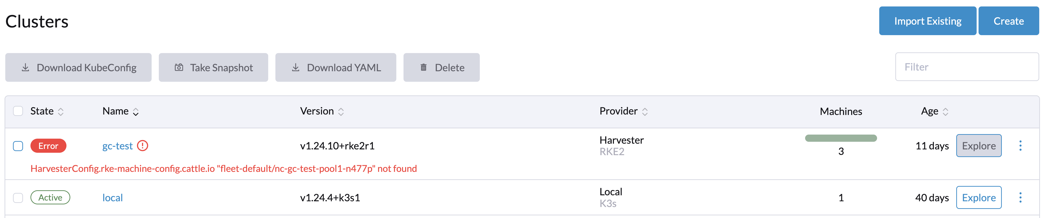 Bug Disabling Harvester Node Driver Should Not Remove Its Crd And Rke Machine Config · Issue