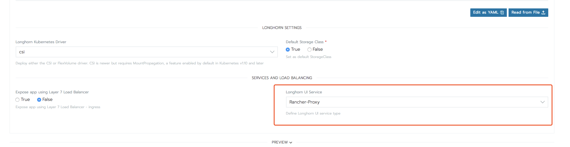 chart: Fail to upgrade from NodePort to Rancher Proxy · Issue #340 · longhorn/longhorn · GitHub