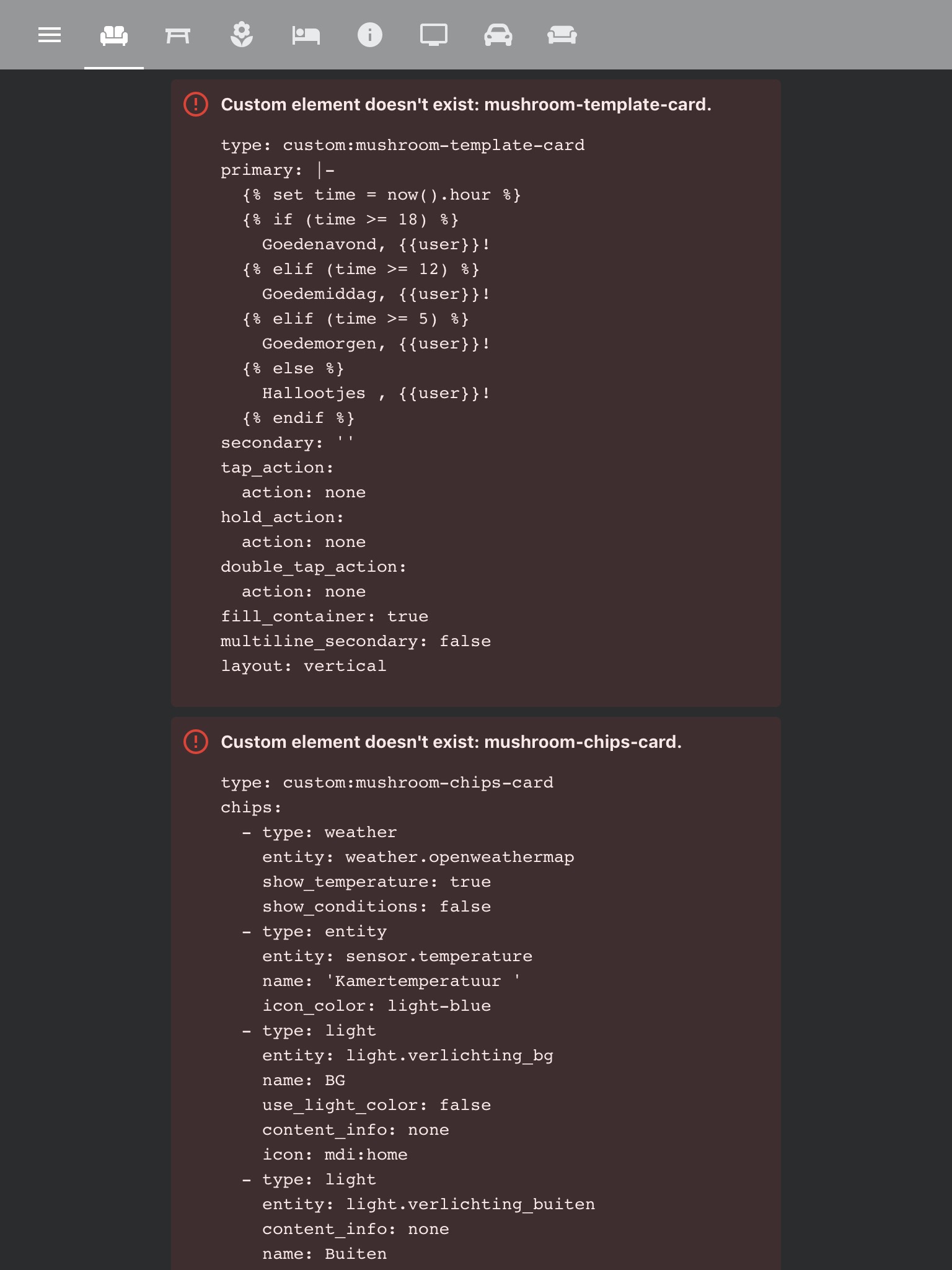 [Bug]: Mushroom 2.5.1 not loaded on some browsers · Issue #963 · piitaya/lovelace-mushroom · GitHub
