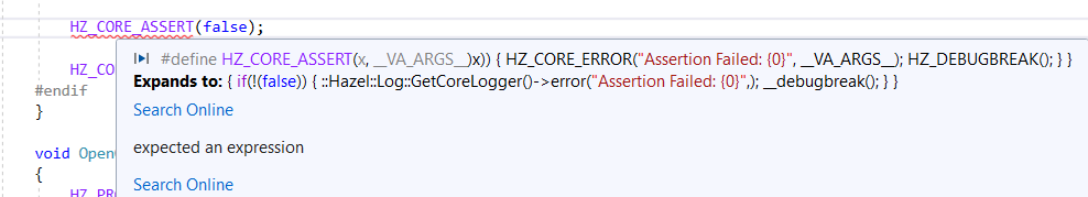 Advance HZ_ASSERT and HZ_CORE_ASSERT macros to take in no arguments except condition · Issue ...