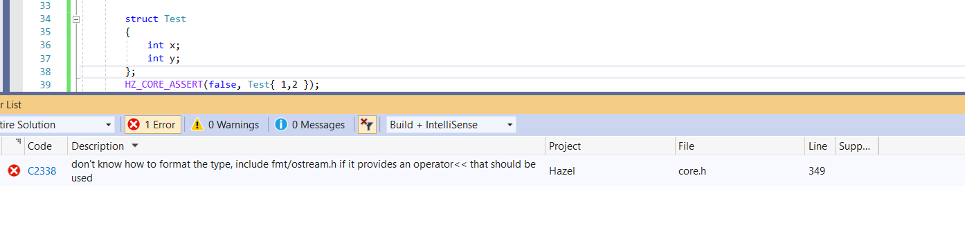 Advance HZ_ASSERT and HZ_CORE_ASSERT macros to take in no arguments except condition · Issue ...