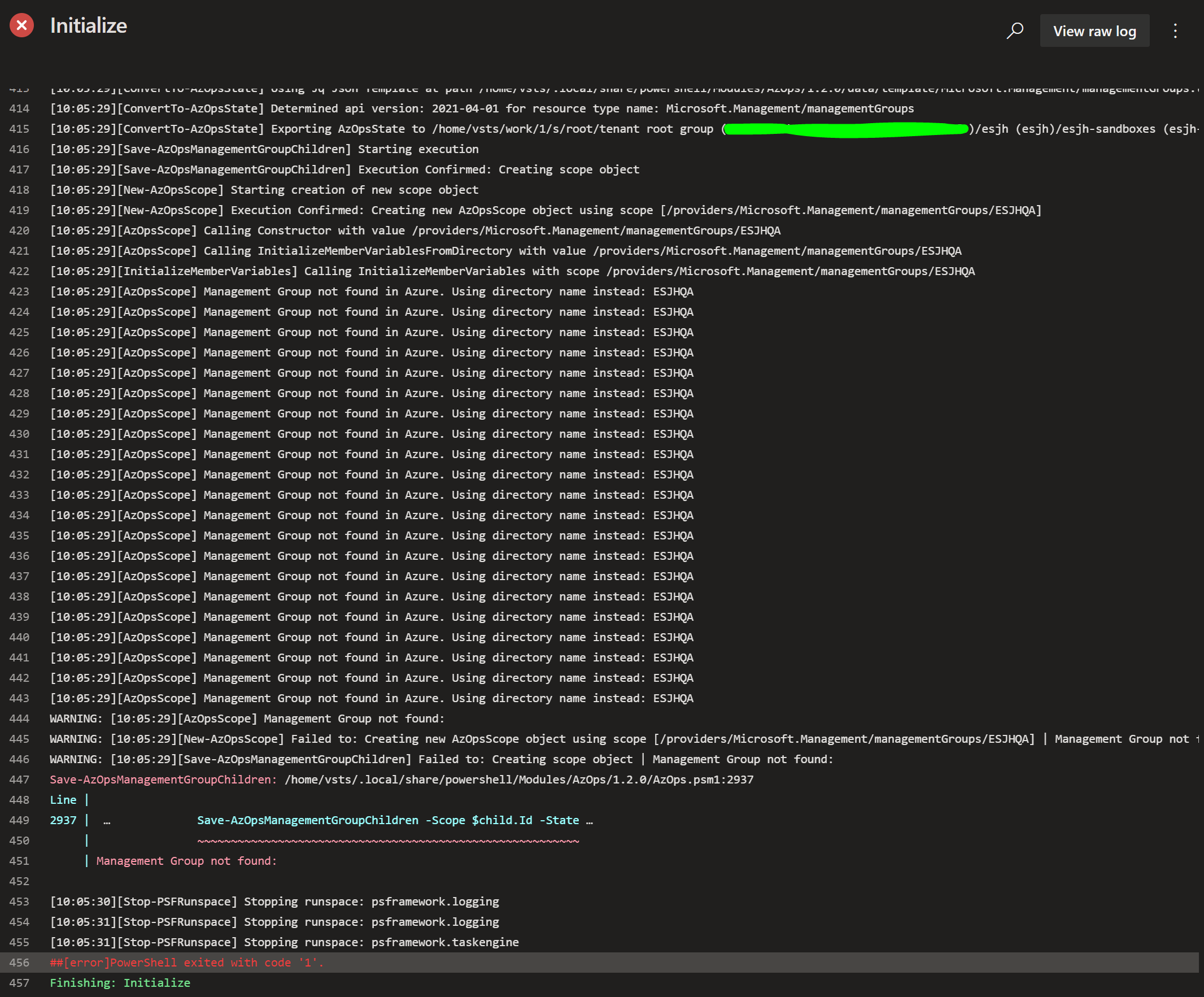 Management Group not found · Issue #380 · Azure/AzOps · GitHub
