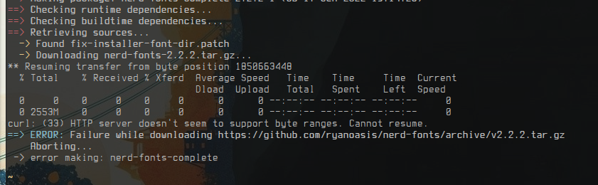 Yay install failed · Issue #933 · ryanoasis/nerd-fonts · GitHub