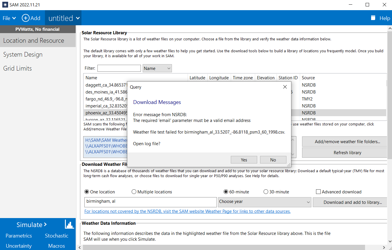 First install NSRDB download fails · Issue #995 · NREL/SAM · GitHub
