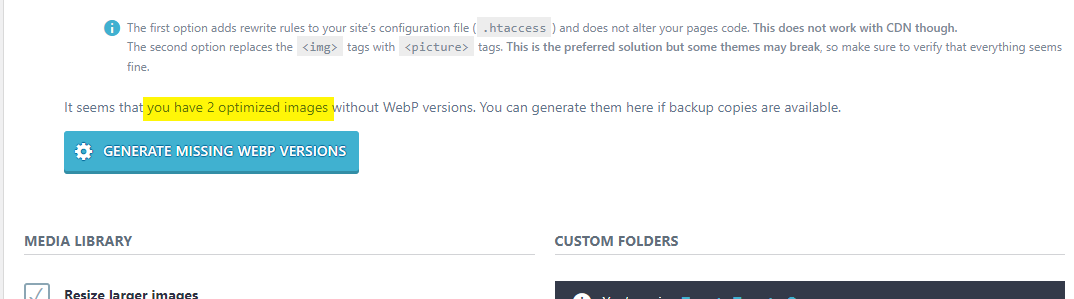Improve the "Generate Missing WebP Versions" Function in the Settings Page · Issue #549 · wp ...