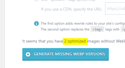 Improve the "Generate Missing WebP Versions" Function in the Settings Page · Issue #549 · wp ...