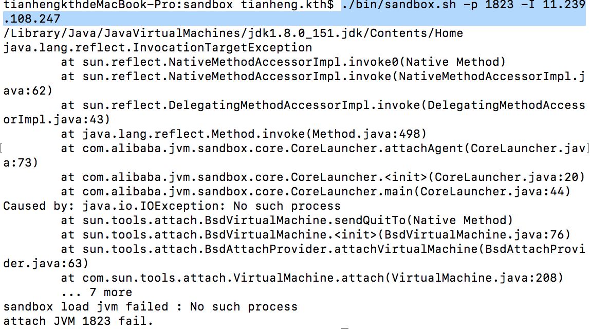 远程attach方式,报进程不存在 · Issue 73 · Alibabajvm Sandbox · Github