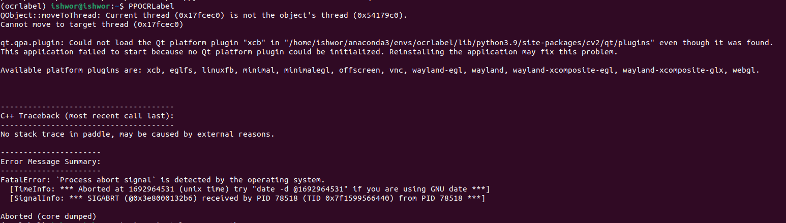 Error in Application Startup: Qt Platform Plugin "xcb" Initialization Failed · Issue #10747 ...