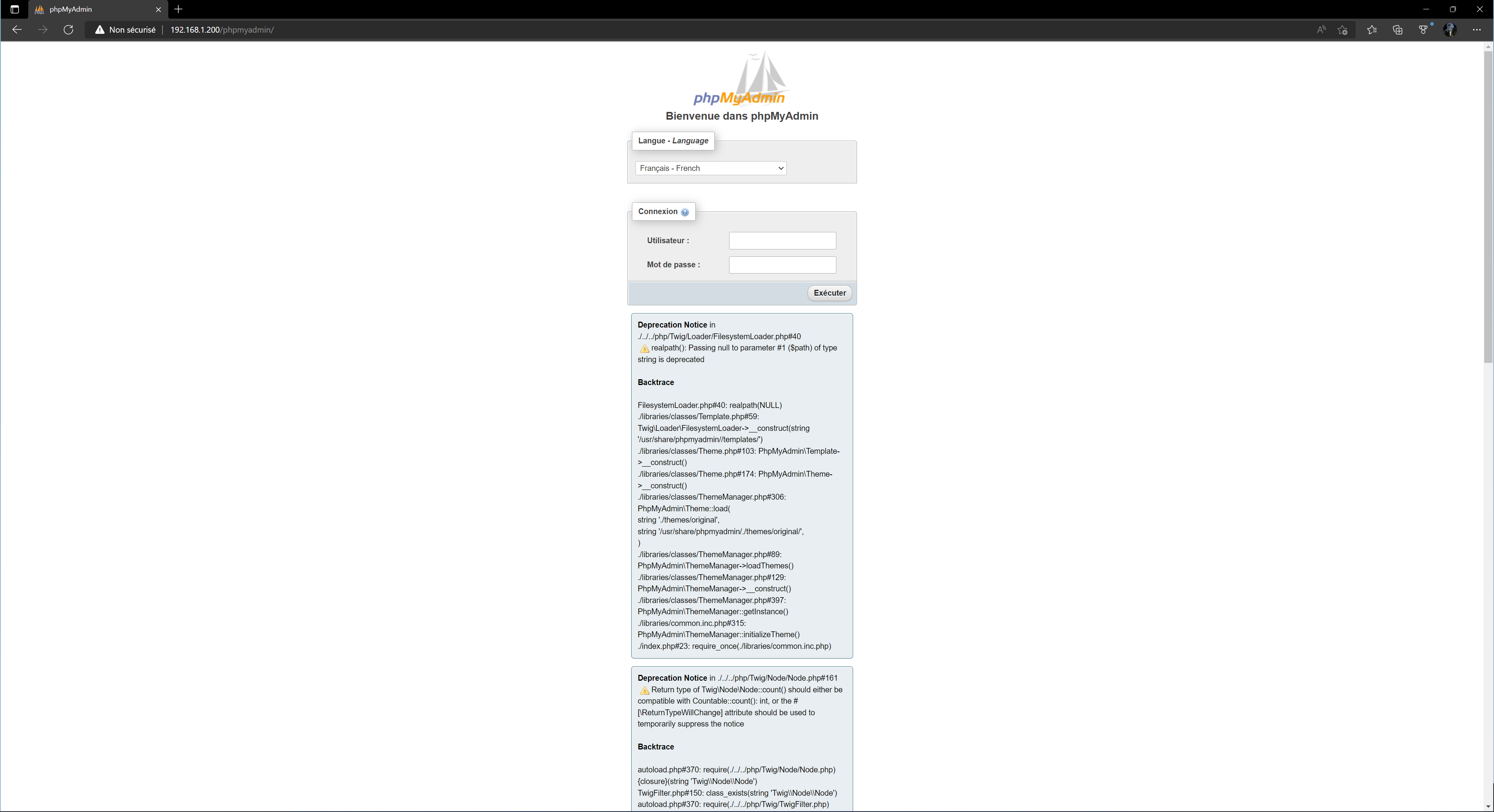 i've got phpmyadmin error on phpmyadmin 5.3 snapshot for y wordpress website under debian and ...