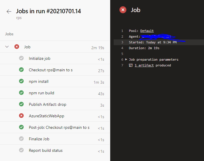 Azurestaticwebapp Step Fails Immediately · Issue 501 · Azure Static Web Apps · Github