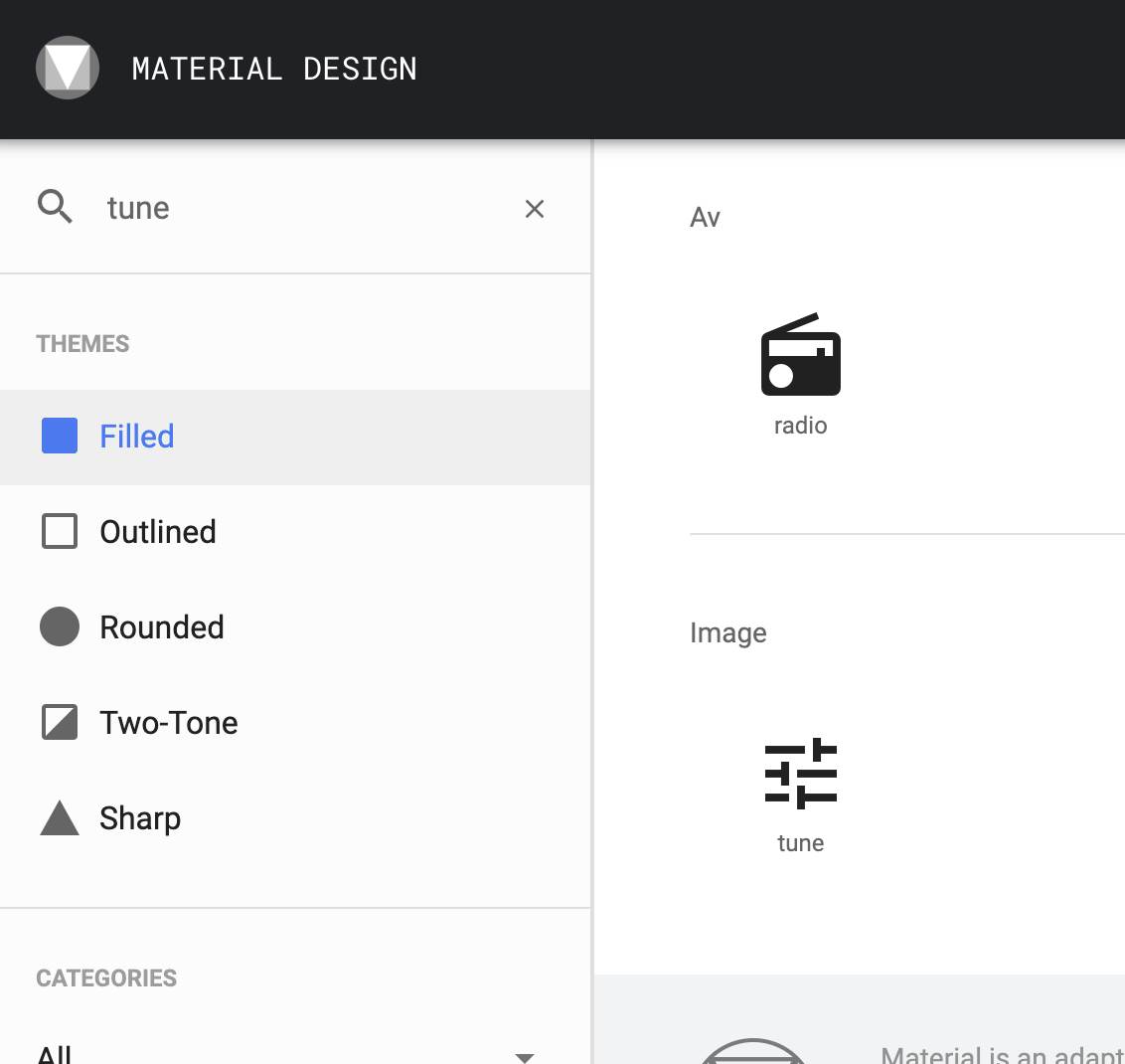 icon request: Configuration Sliders · Issue #818 · google/material ...