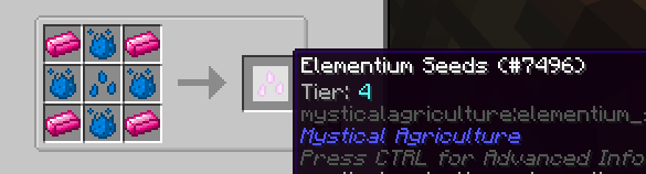 Mystical Agriculture Add-On Recipes using the wrong Seed Crafting ...