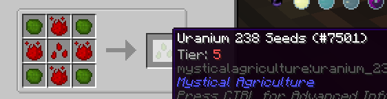 Mystical Agriculture Add-On Recipes using the wrong Seed Crafting ...