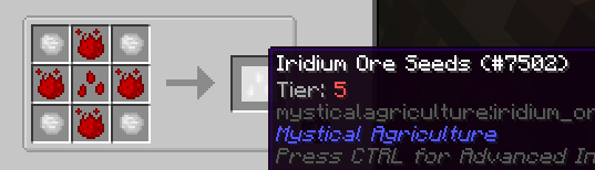 Mystical Agriculture Add-On Recipes using the wrong Seed Crafting ...