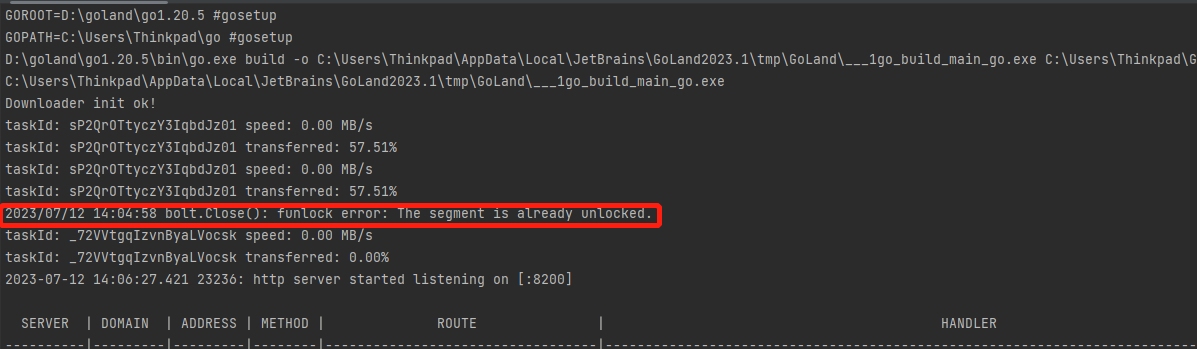 报错【bolt.Close(): funlock error: The segment is already unlocked】 · Issue #149 · GopeedLab/gopeed ...