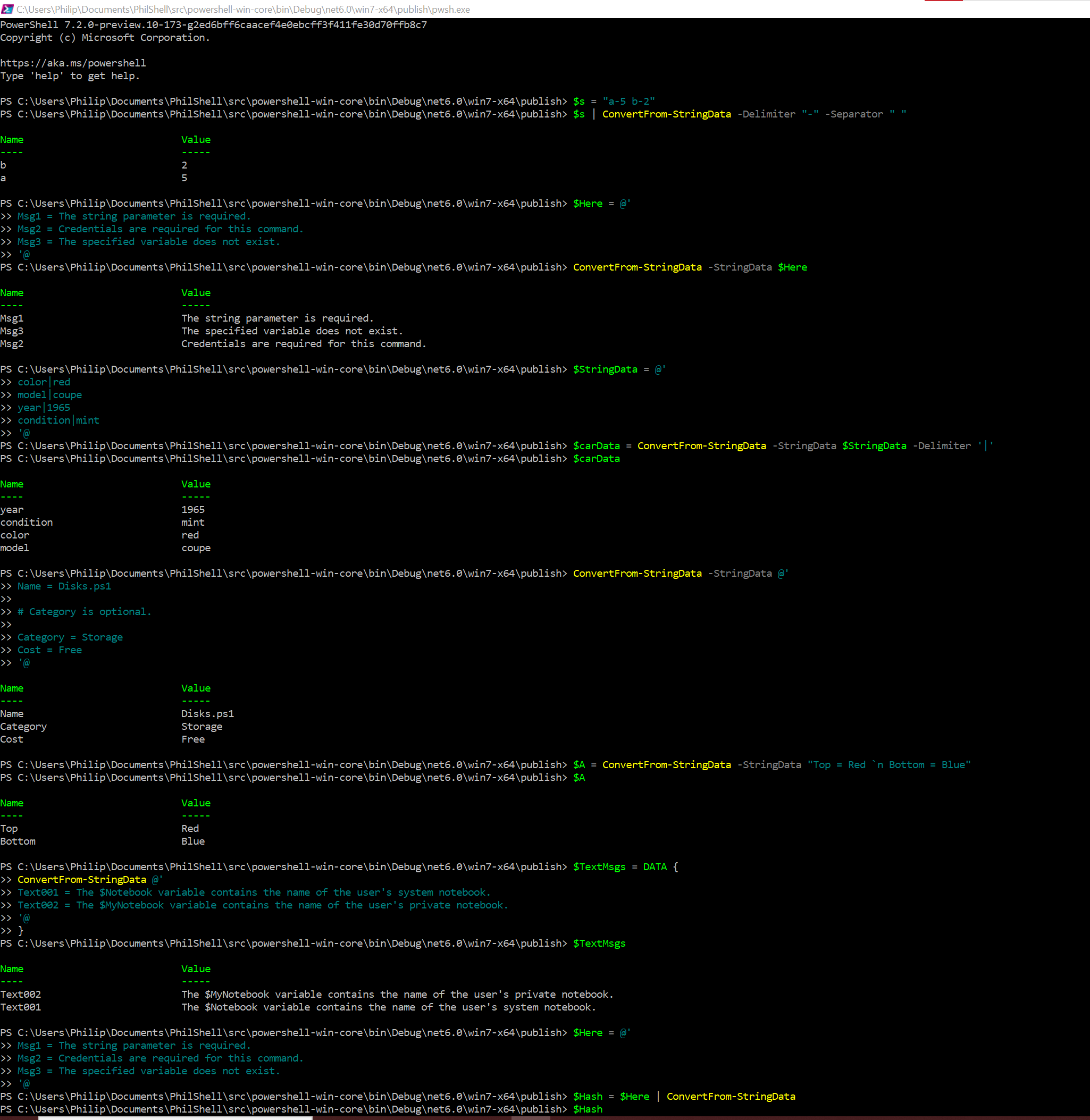 Microsoft.PowerShell.Commands.ConvertFromStringDataCommand Should have ...